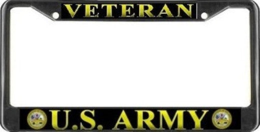 U.S. Army Veteran Black License Plate Frame – 1StopClickShop